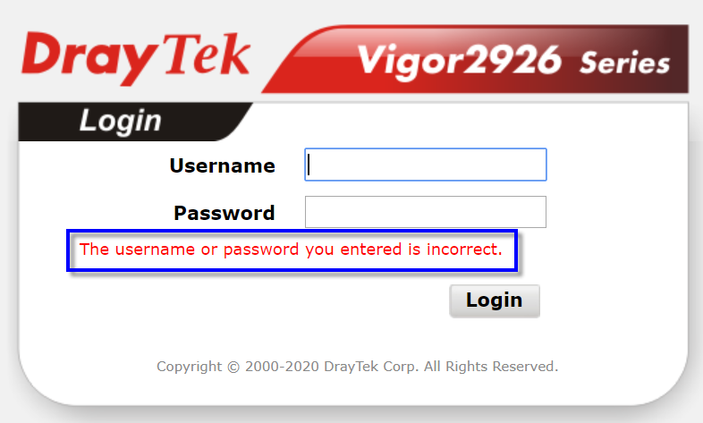 DrayTek Cloud - Hướng dẫn khôi phục password của thiết bị DrayTek Router | Cấu hình Router qua ...